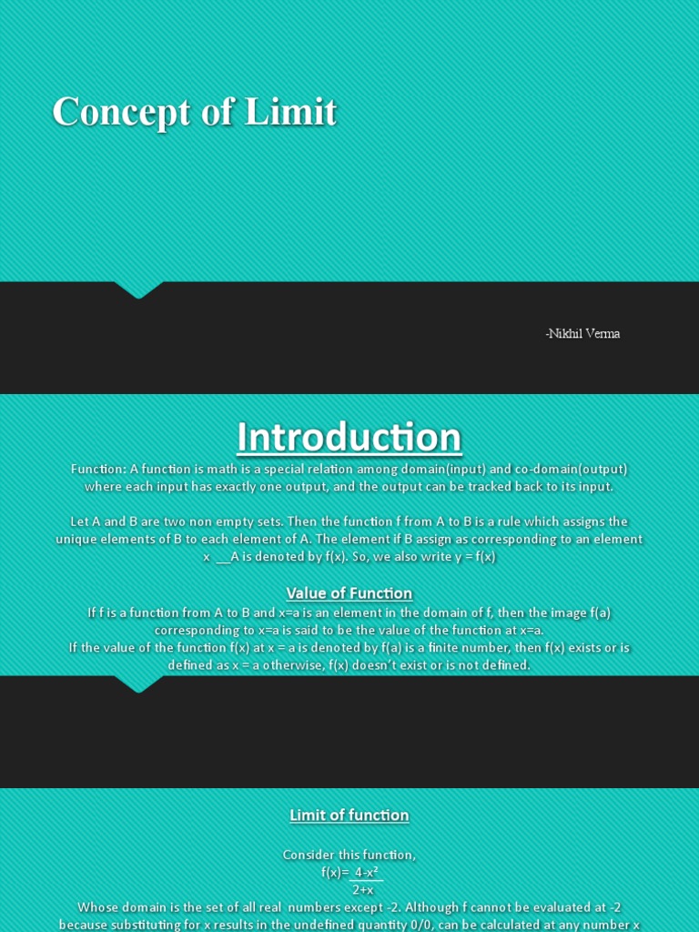 Concept Of Limit Pdf Function Mathematics Mathematical Objects