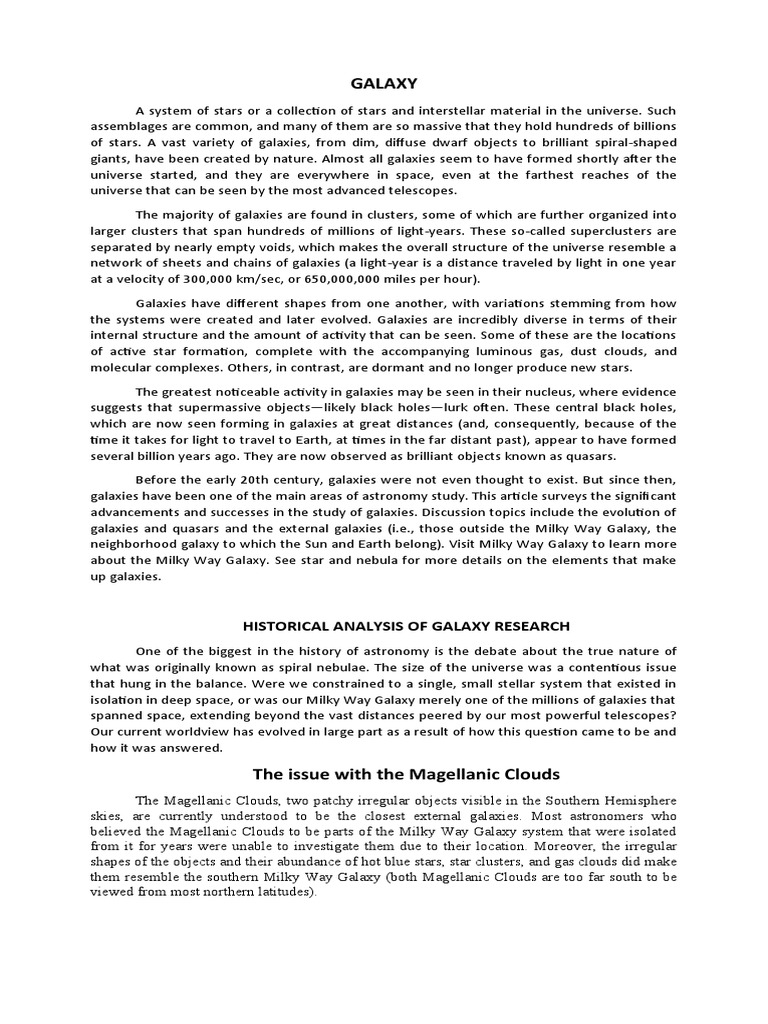 GALAXY | PDF | Galaxy | Milky Way