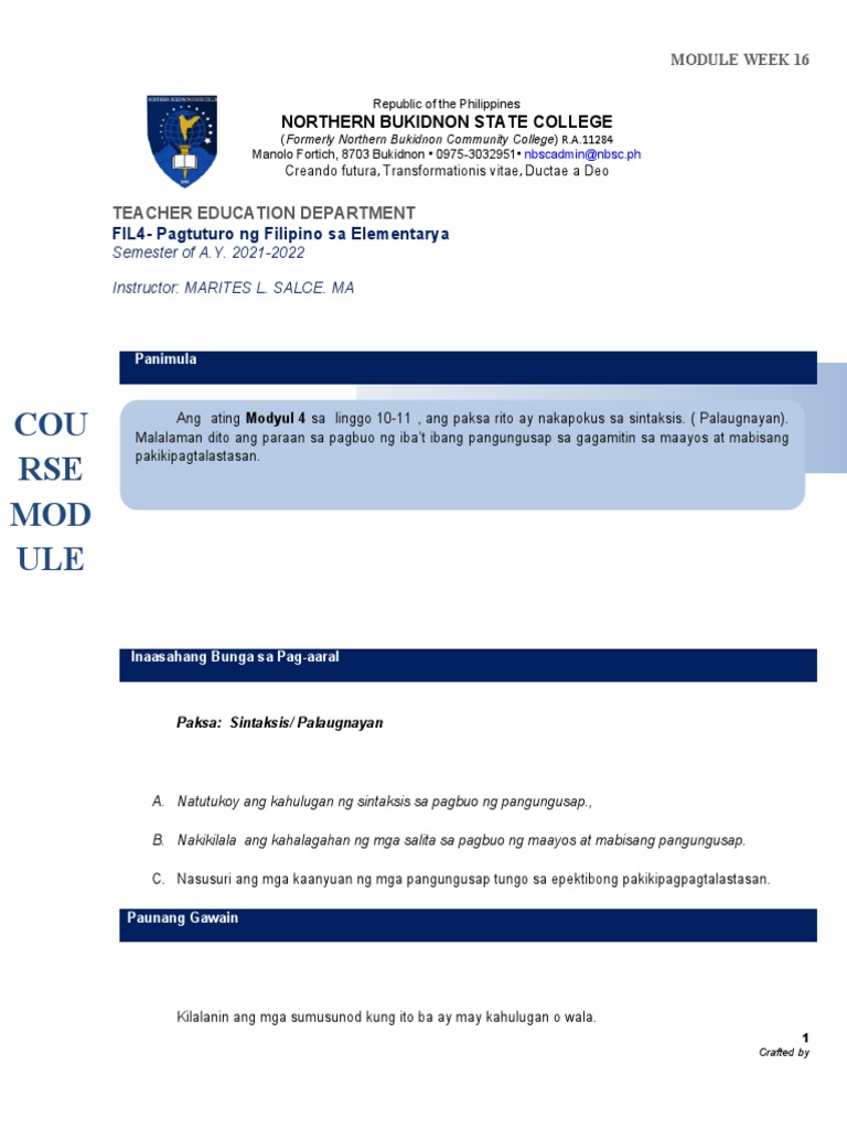 Fil 4 - Modyul 4 | PDF