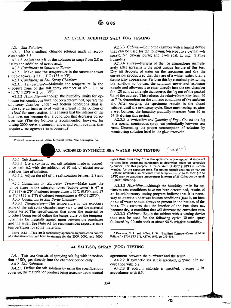 ASTM G85 Annex A3 | PDF