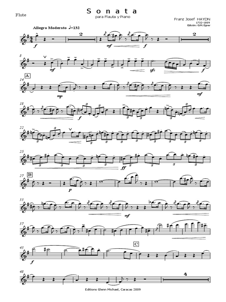 Haydn Flute Sonata | PDF