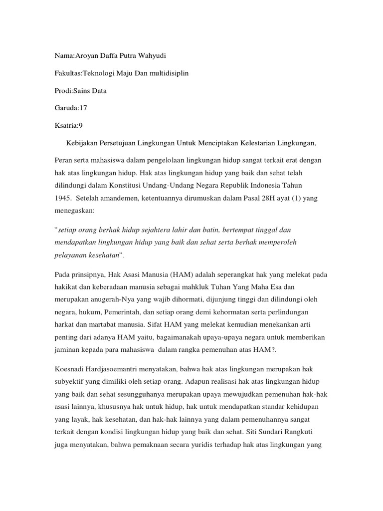 Aroyan Daffa Putra Wahyudi - 164221104 | PDF