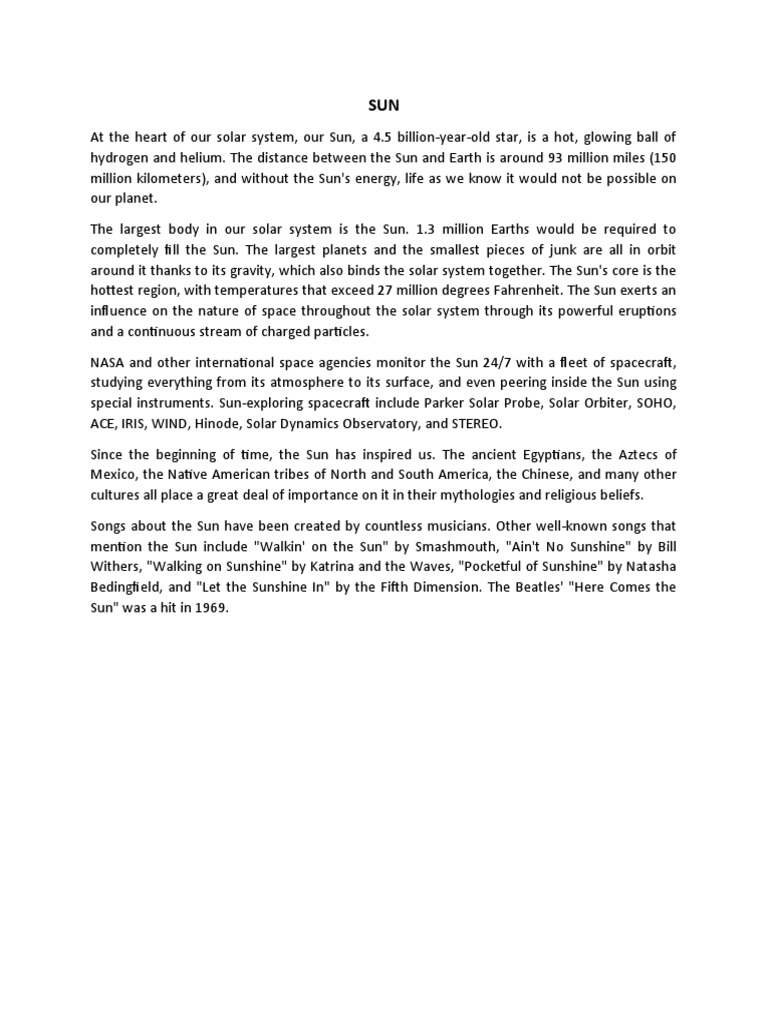 SUN | PDF | Science & Mathematics