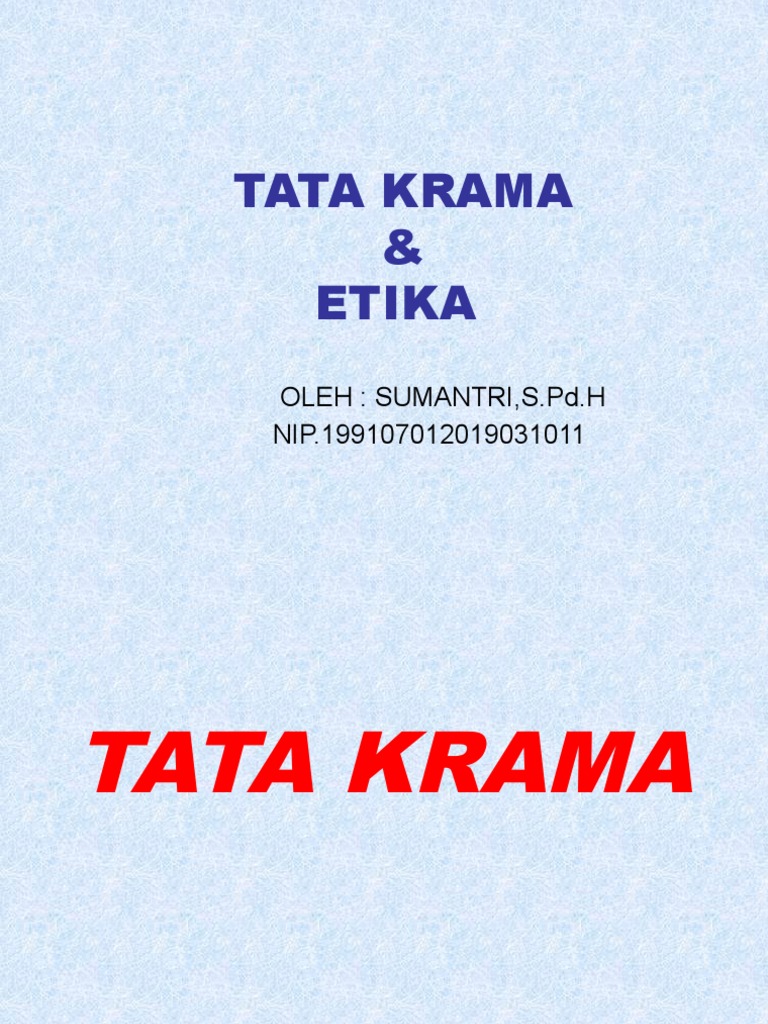 Materi MPLS 1 Edit Sopan Santun Dan Tata Krama | PDF