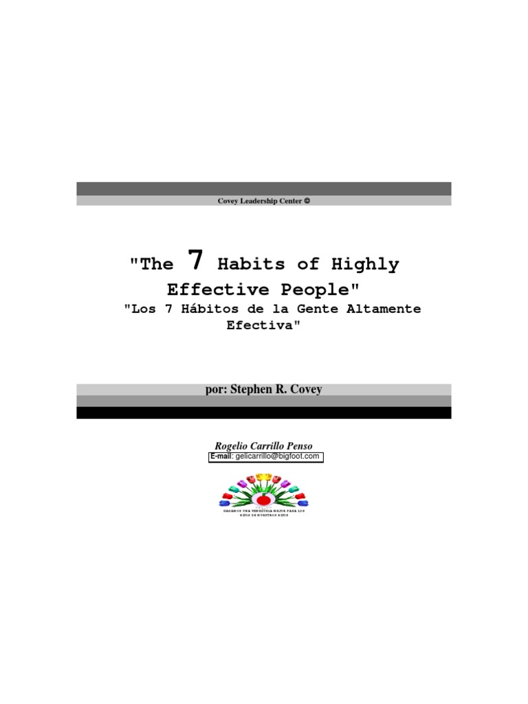 The 7 Habits of Highly Effective People | PDF | Mente | Liderazgo