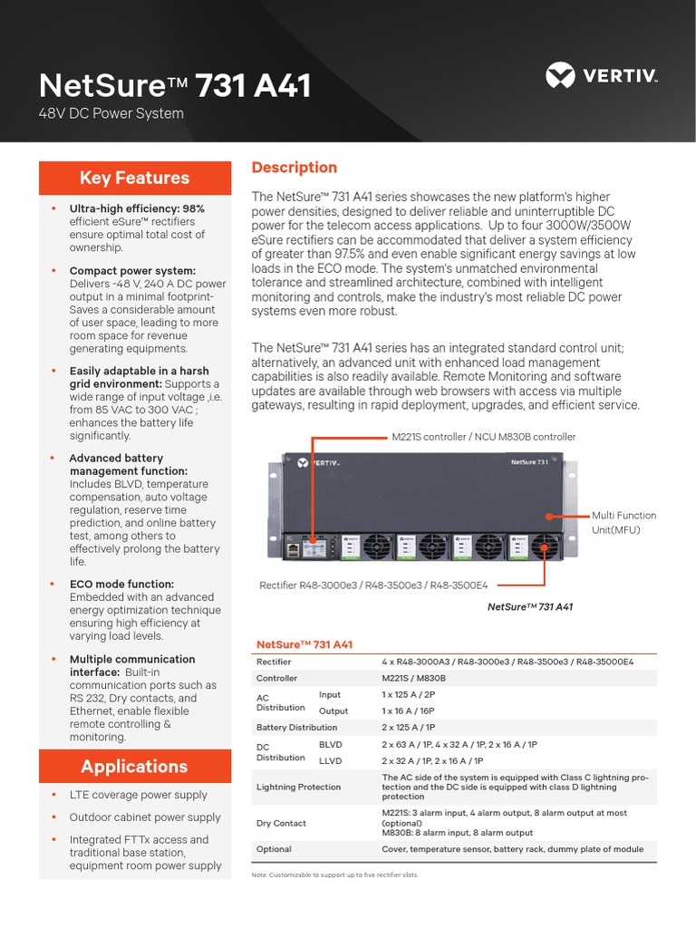 NetSure - 731 A41 Brochure | PDF