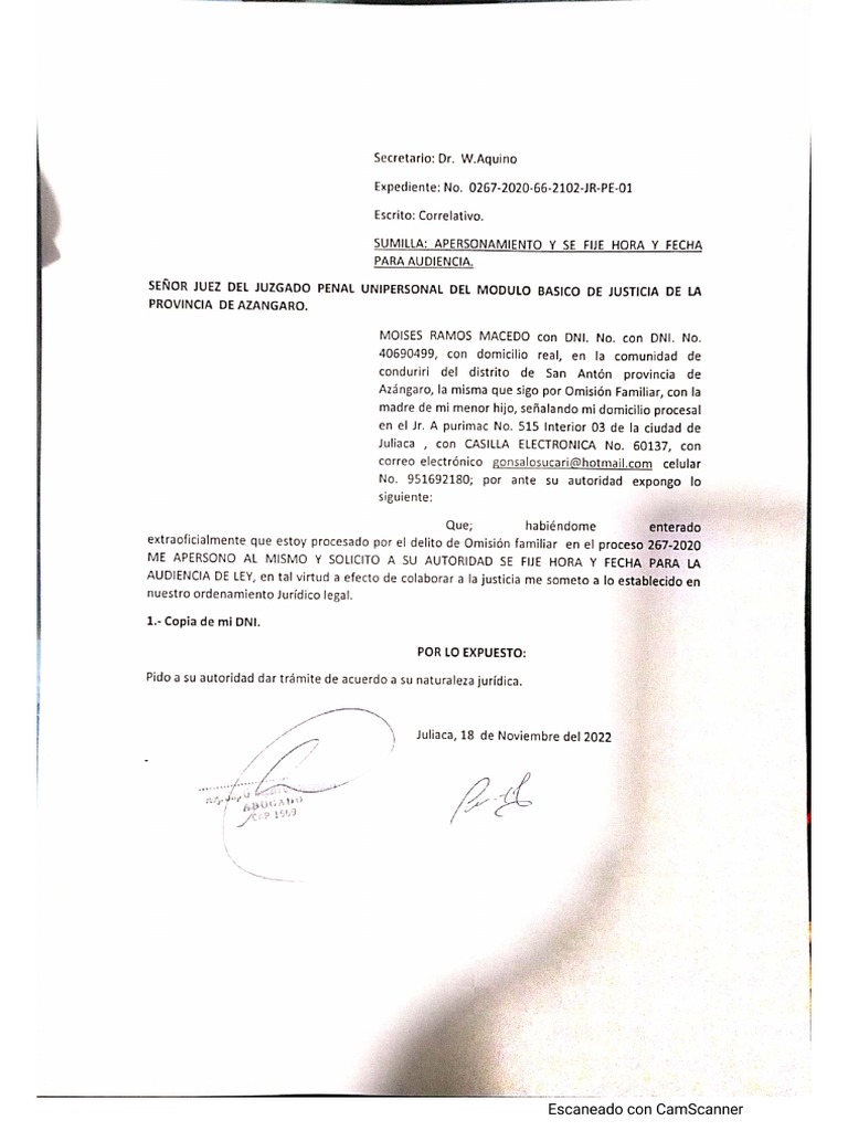 Yasu Apersonamiento | PDF