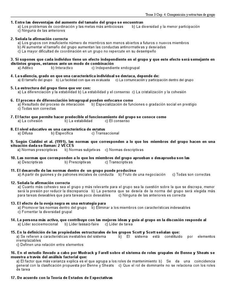 Tema 3 Cap4 Composicion y Estructura de Grupo - Al | PDF Tema 3 Cap4 Composicion y Estructura de Grupo - Al | PDF