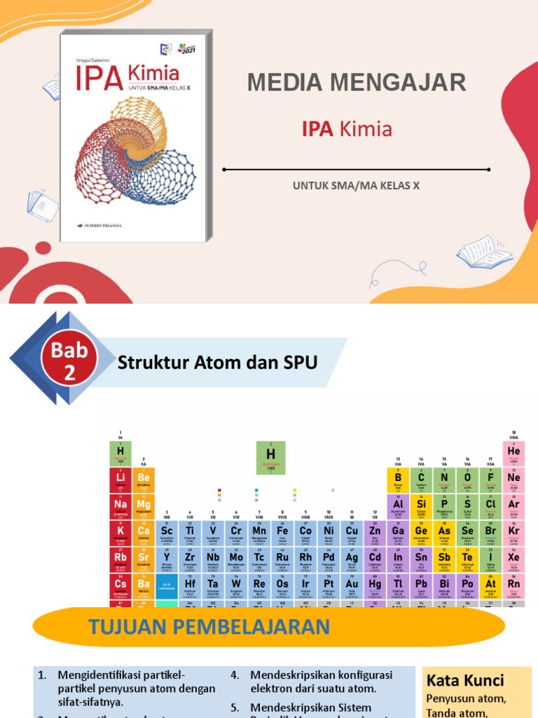 Bab 2 Struktur Atom Dan Spu (Ipa Kimia X Kurmer) | PDF