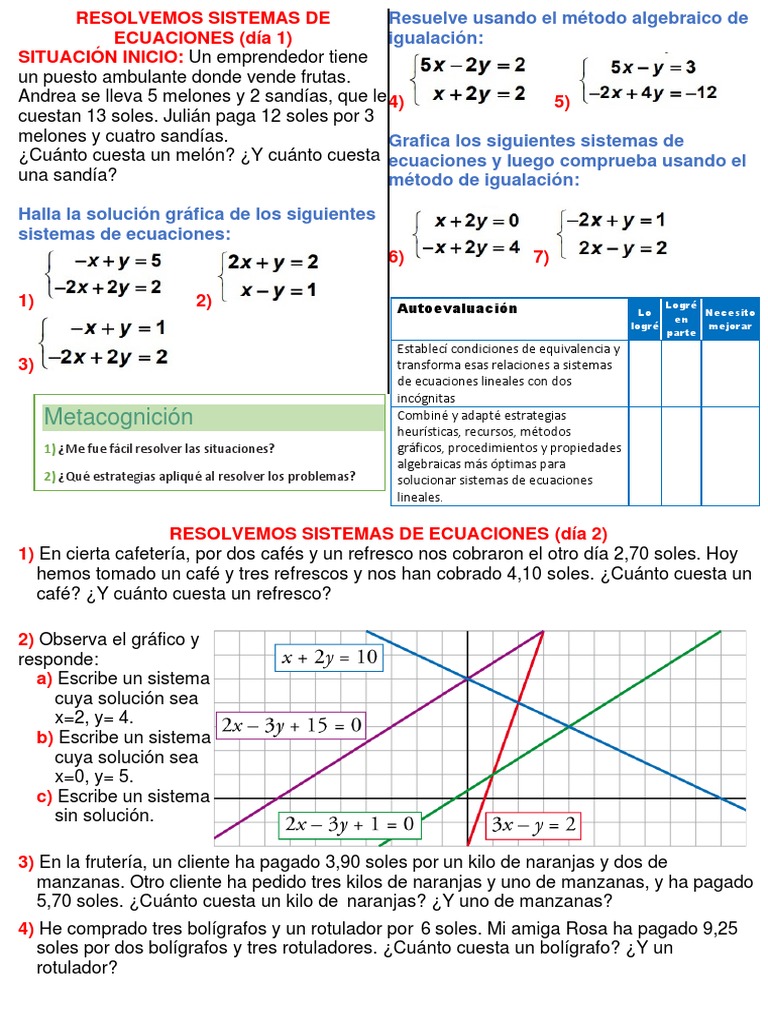 4º Sistema Ecuaciones | PDF