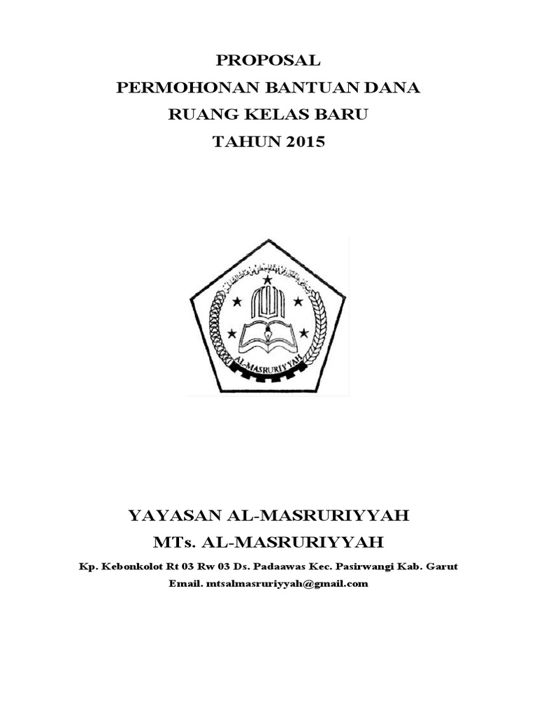 Permohonan Dana Ruang Kelas Baru 2015 | PDF
