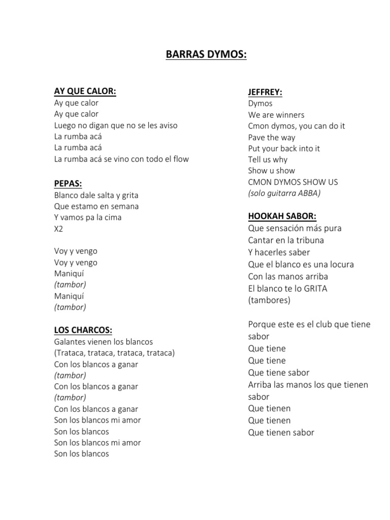 Barras Dymos | PDF