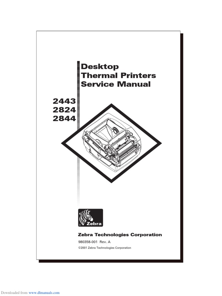 Zebra 2844 Printer Service Manual | PDF | Printer (Computing) | Electrostatic Discharge