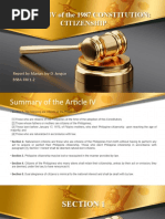 1987 Constitution Reviewer - Article 4 - Simplified Version | PDF