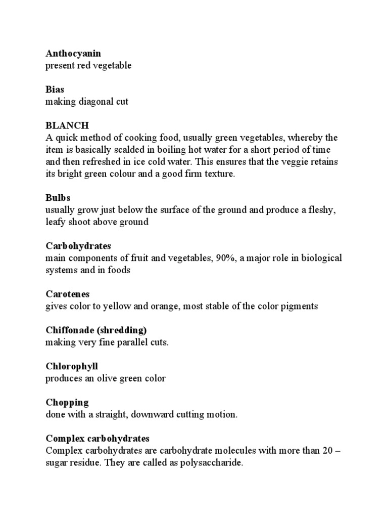 A-Z (Vegetables Dictionary) | PDF | Vegetables | Foods