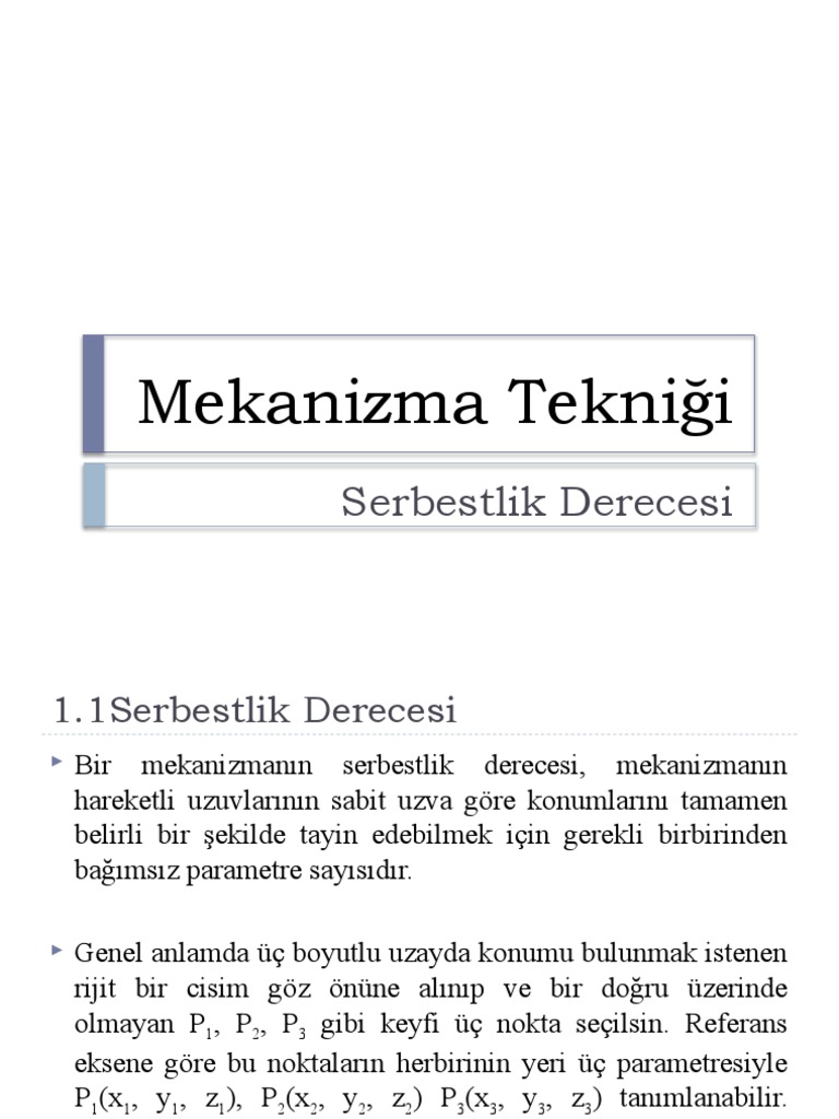 Mek Tek - 3-Serbestlik Derecesi | PDF