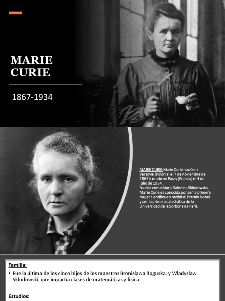Presentación Marie Curie | PDF
