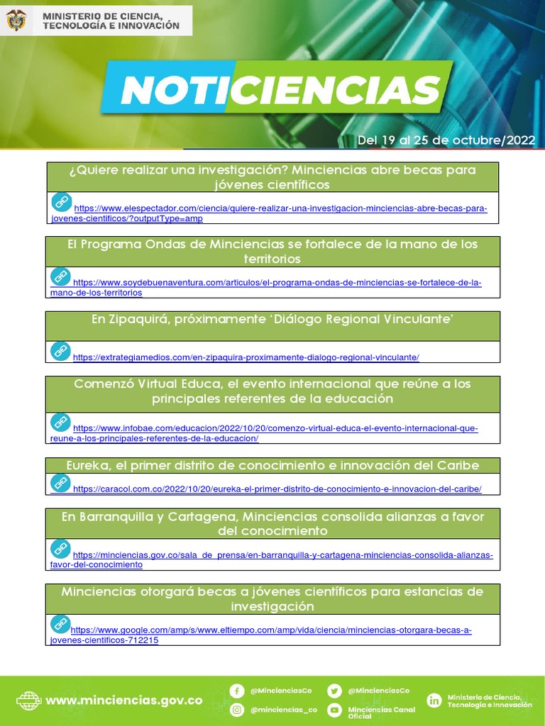 Noticias 19 Al 25 de Octubre | PDF