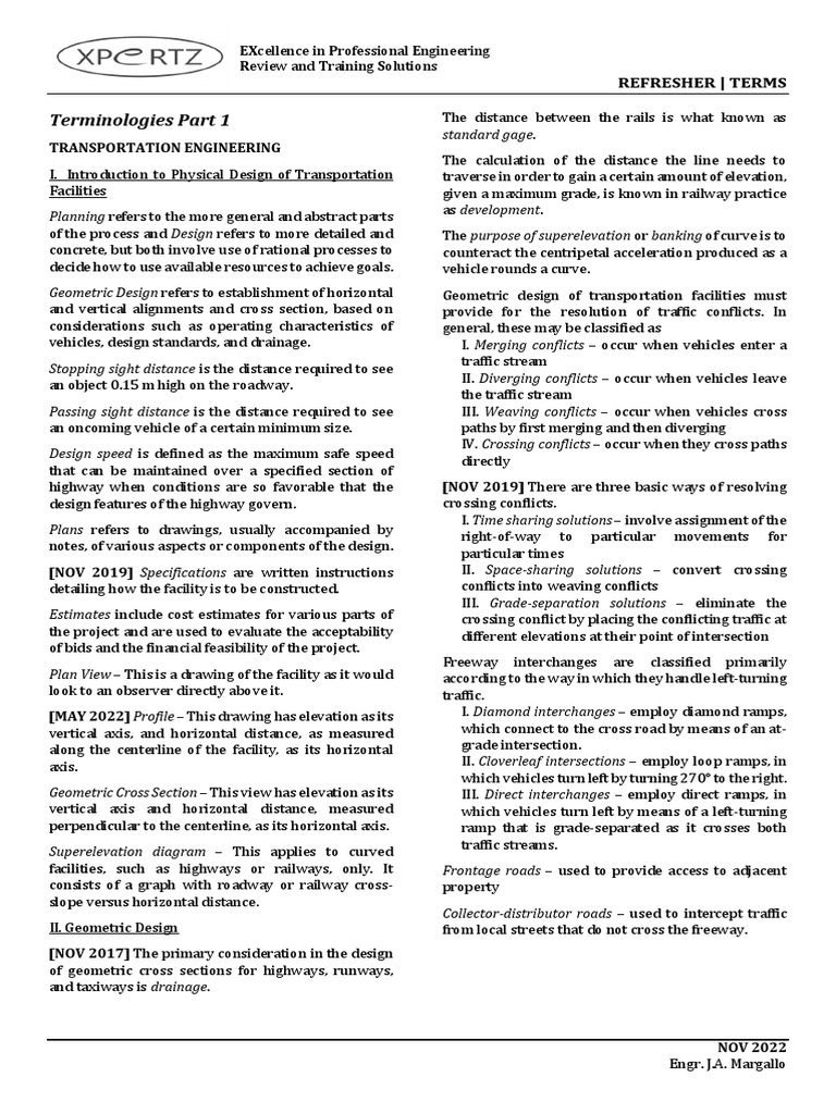 Math Terms 1 Refresher | PDF | Interchange (Road) | Road Surface