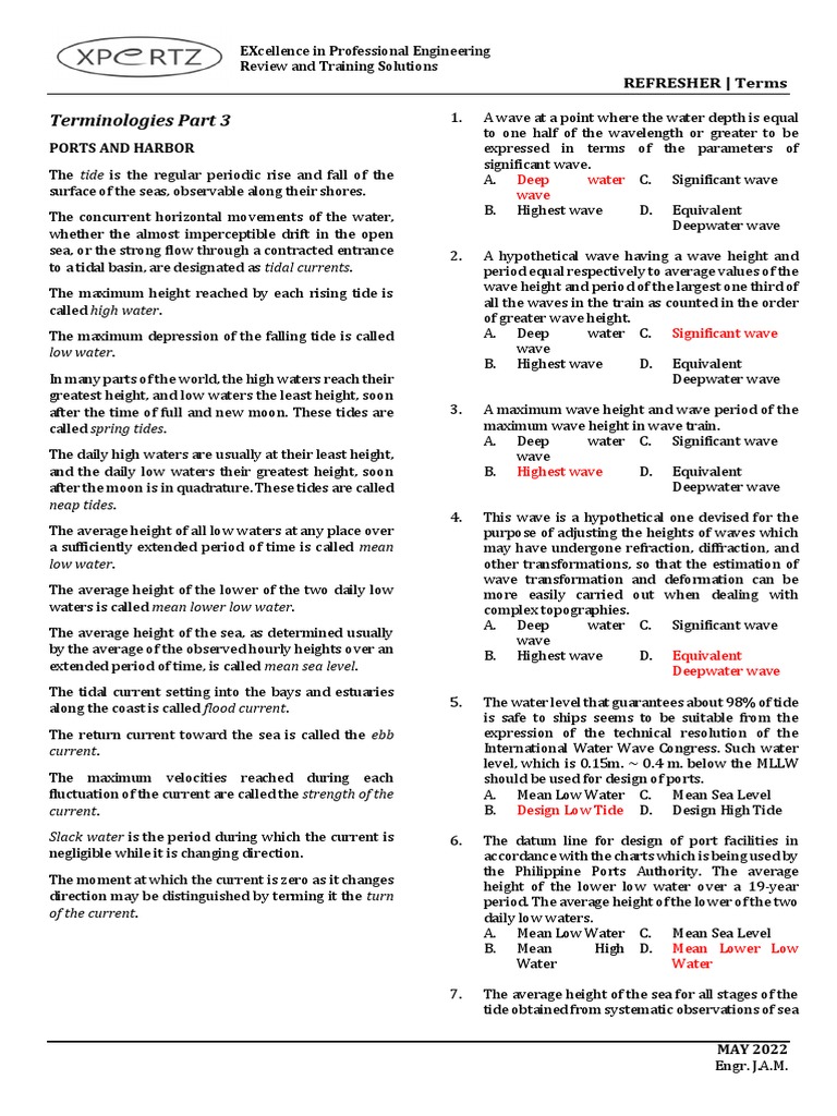 MATH TERMS 3 Refresher | PDF
