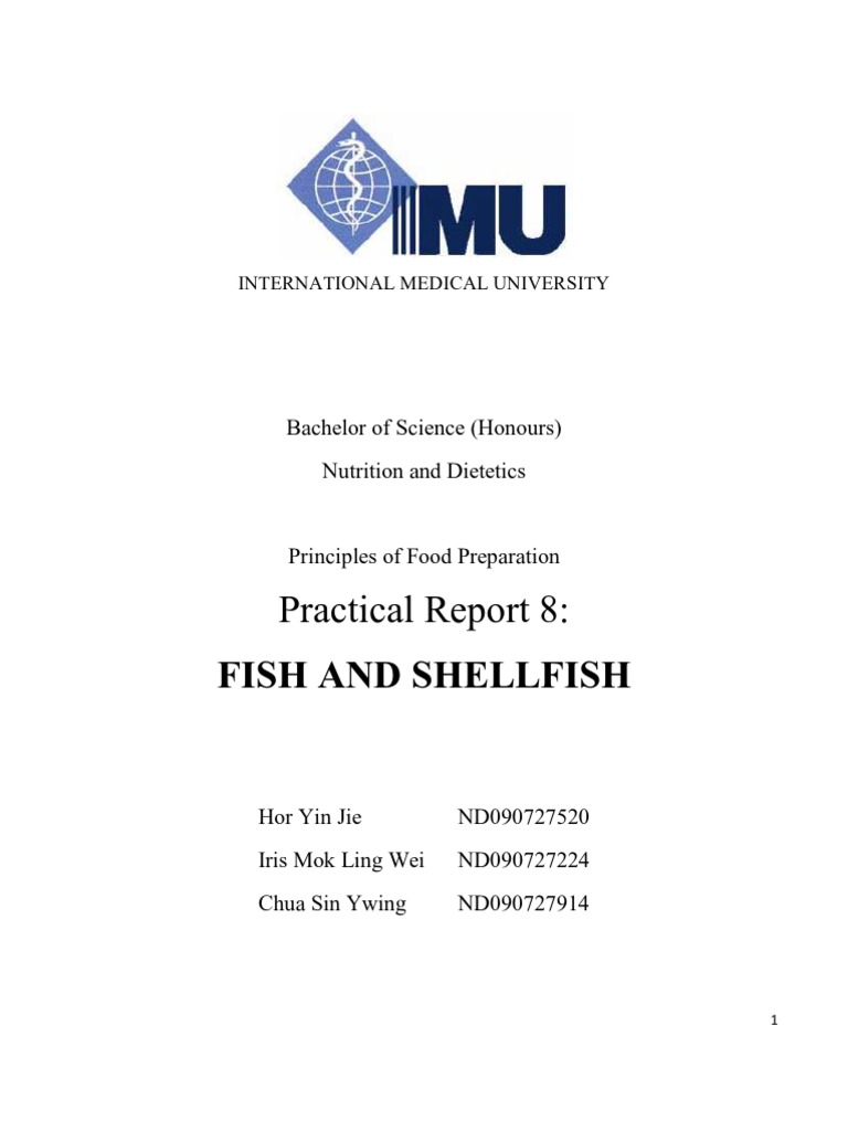 Principles of Food Preparation Practical 8 | PDF