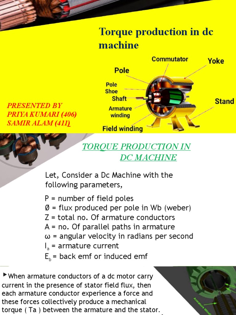 Torque Production in DC Machines Explained | PDF | Science & Mathematics