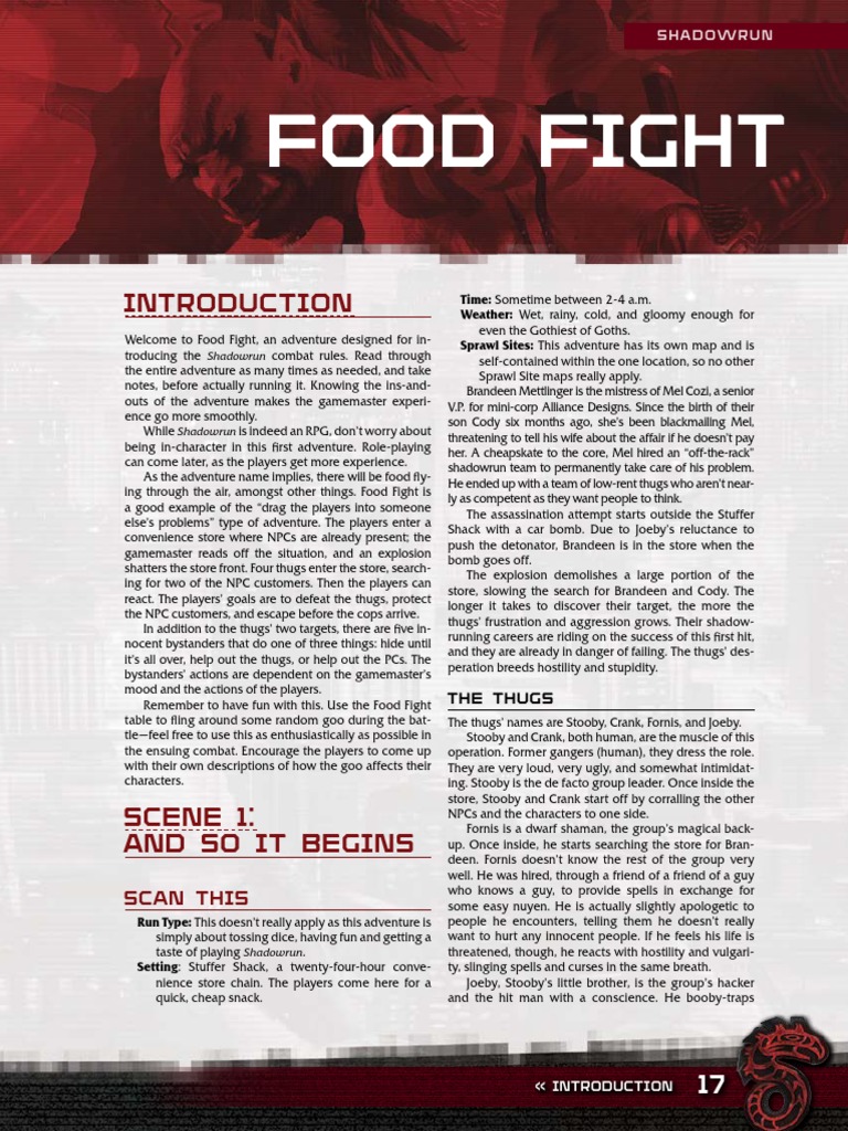 Food Fight 5e | PDF | Armour | Role Playing Games