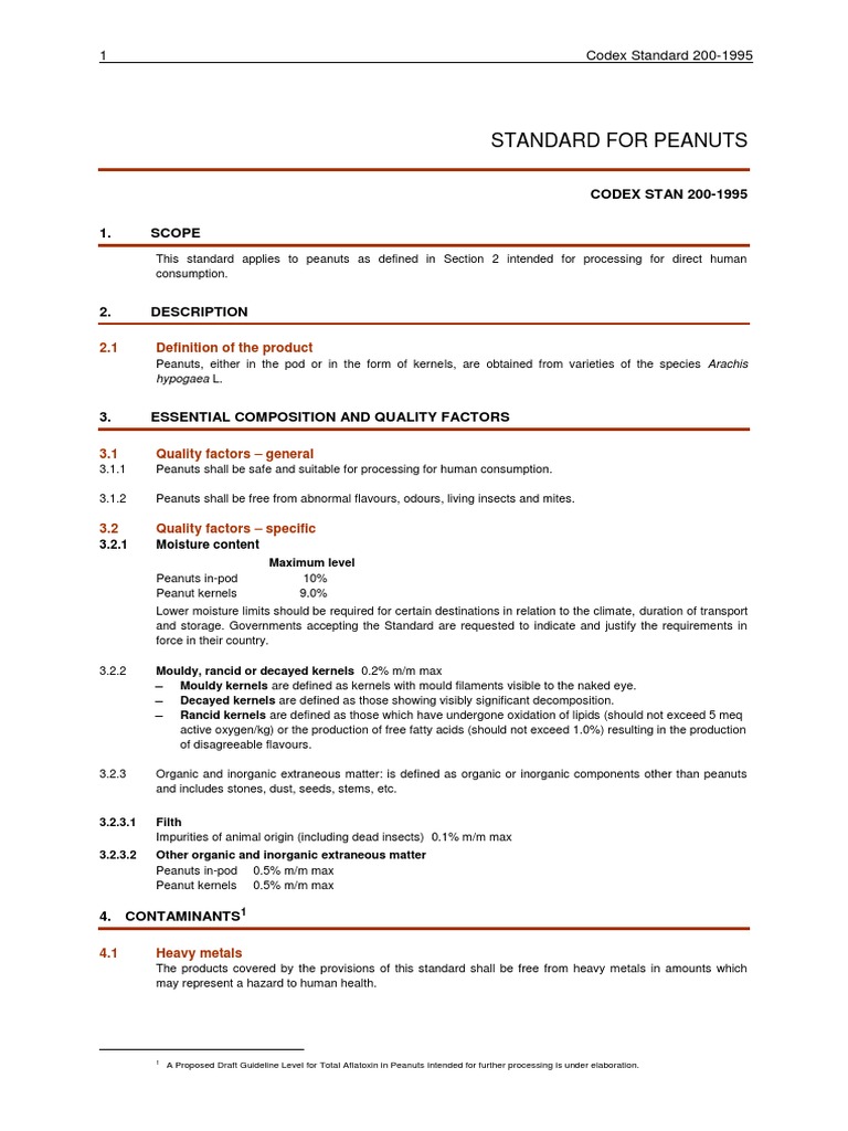CXS - 200 - Peanuts | PDF | Decomposition | Peanuts