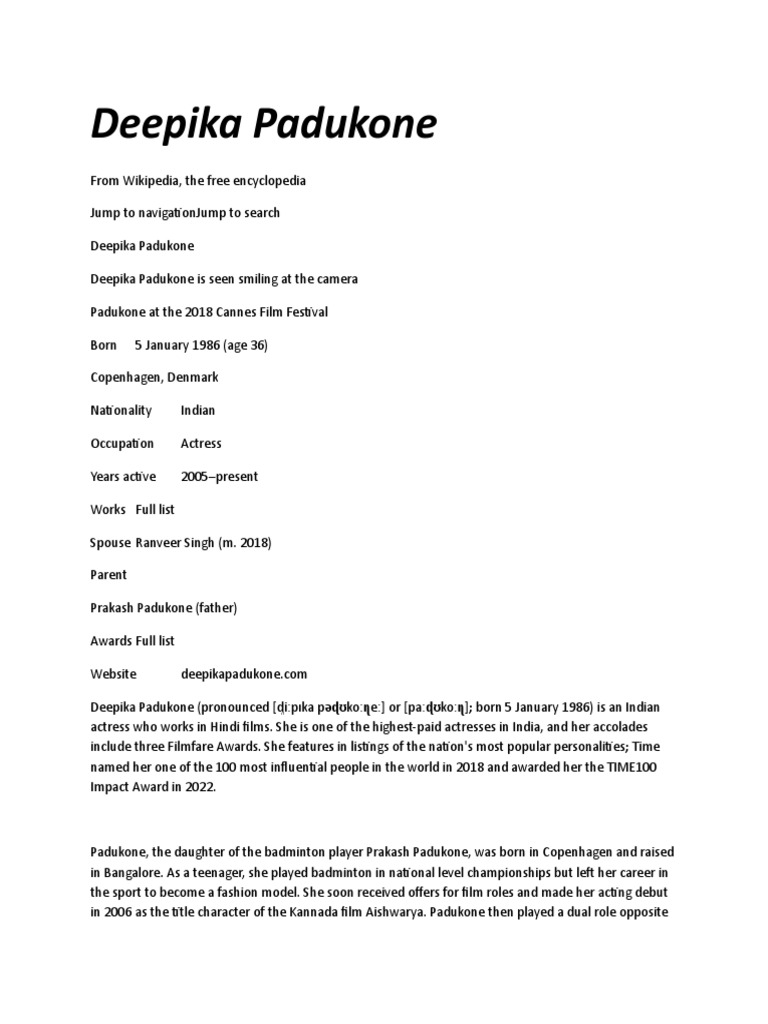 Deepika Padukone | PDF