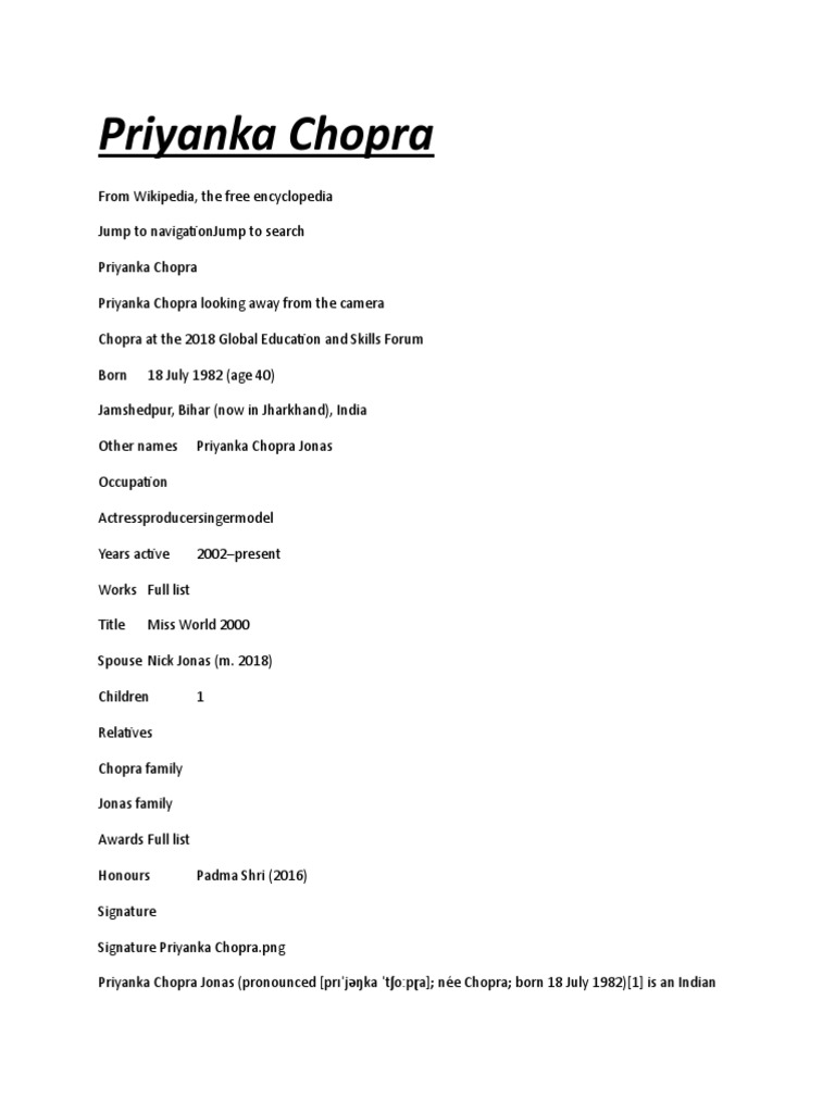 Priyanka Chopra | PDF