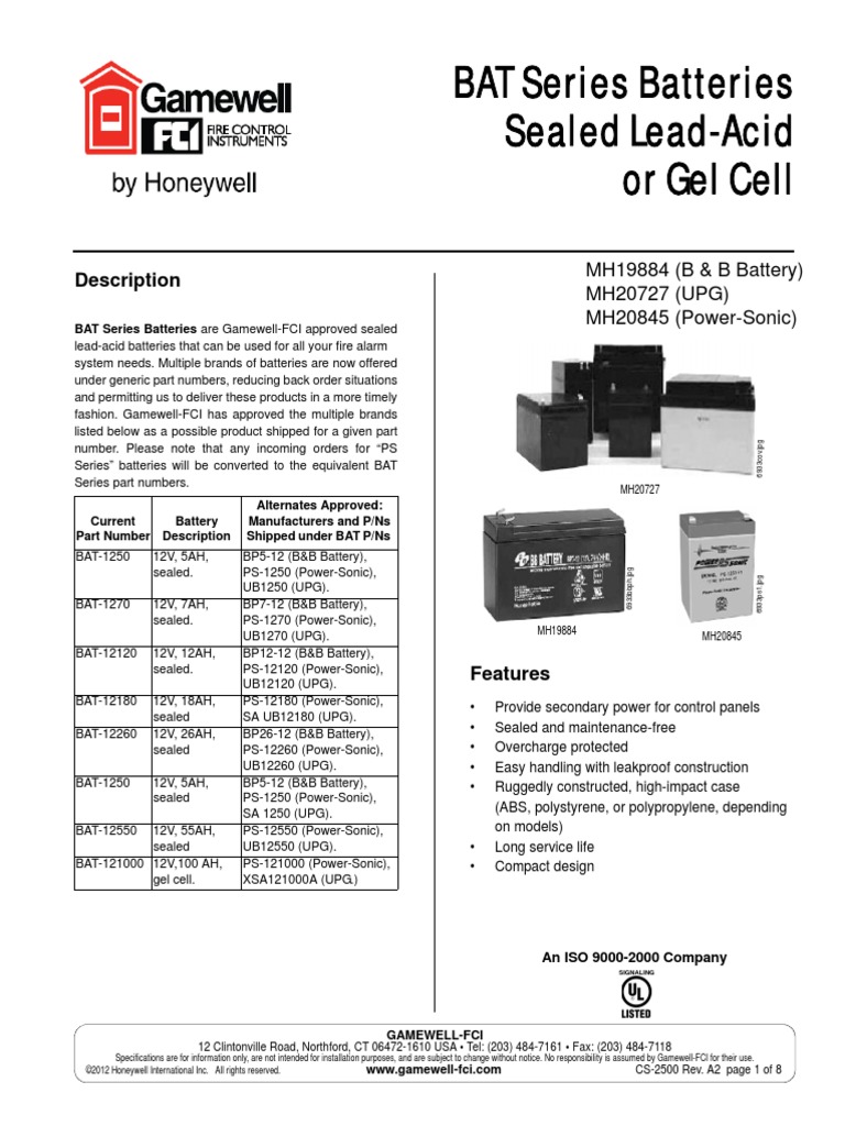 Bat-12120 (12V, 12ah) | PDF | Electrical Resistance And Conductance ...