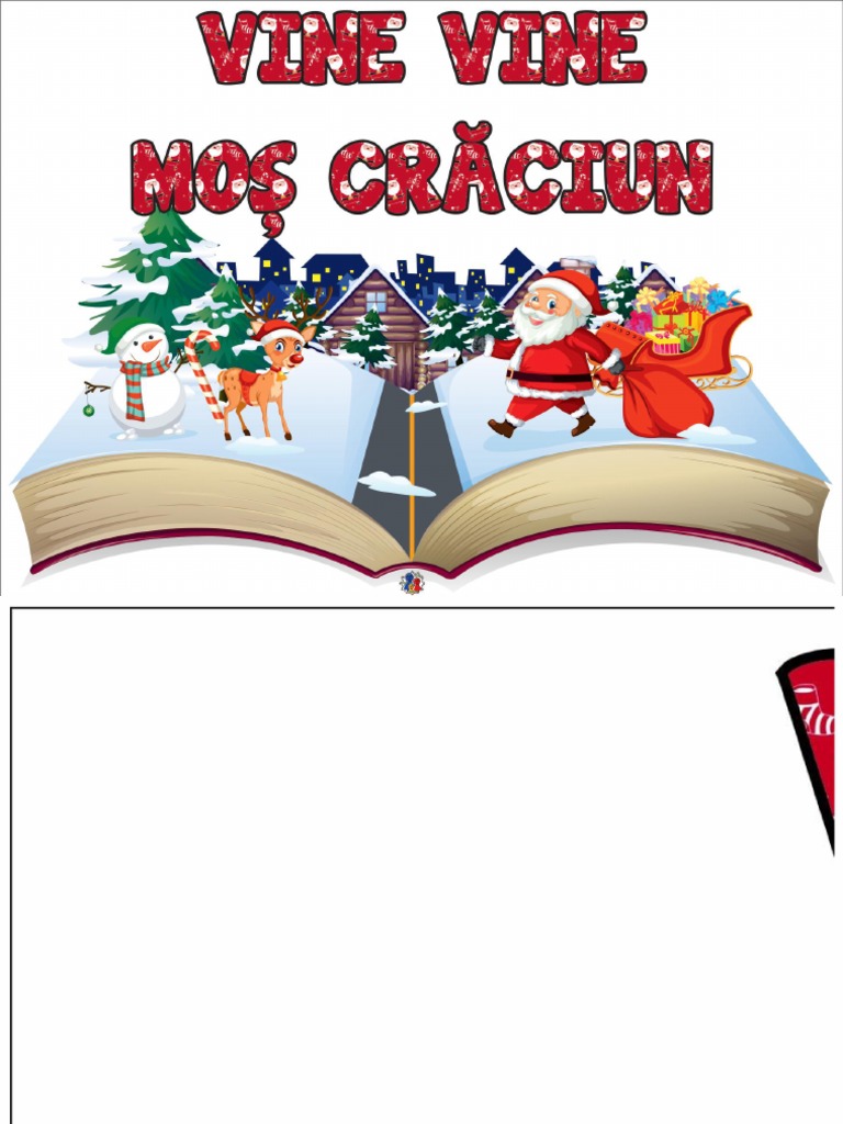 Poster Vine Vine Mos Craciun (4 X 4 Planse A4) | PDF
