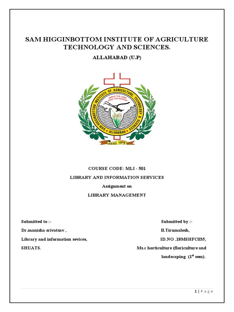 18MSHFC035) | PDF | Libraries | Cognitive Science