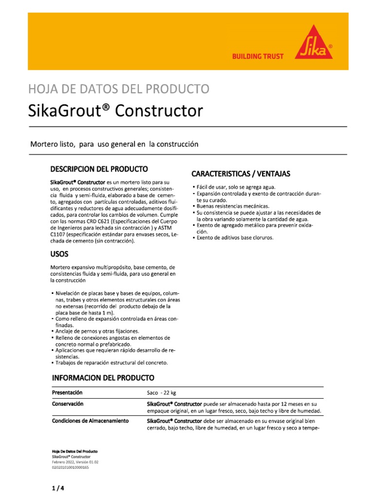 Grout SIKA | PDF