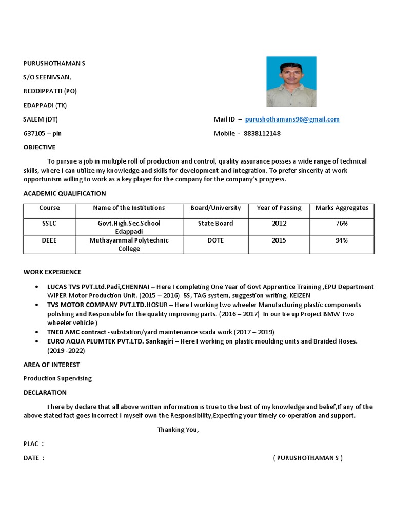 My Update CV | PDF