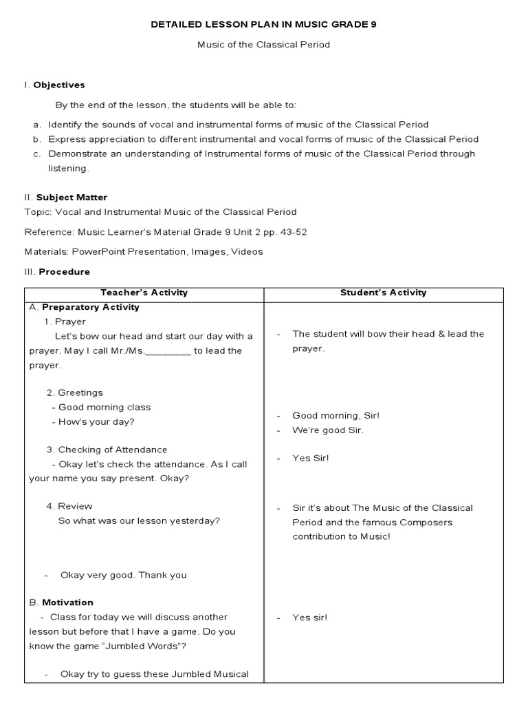Grade 9 Classical Music Lesson | PDF | Concerto | Classical Music
