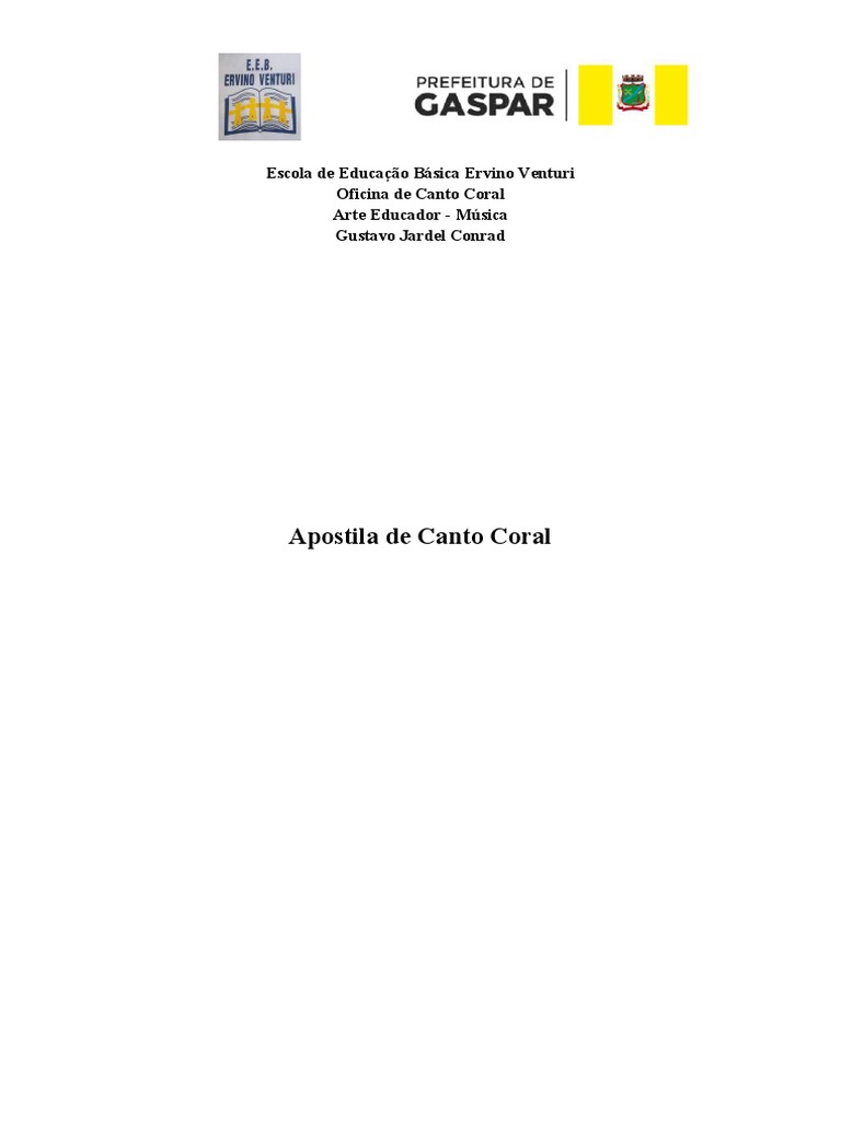 Apostila Canto Coral | PDF | Amor | Gatos