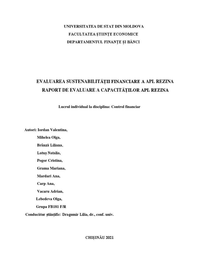 Lucru Individual CF FB181 | PDF