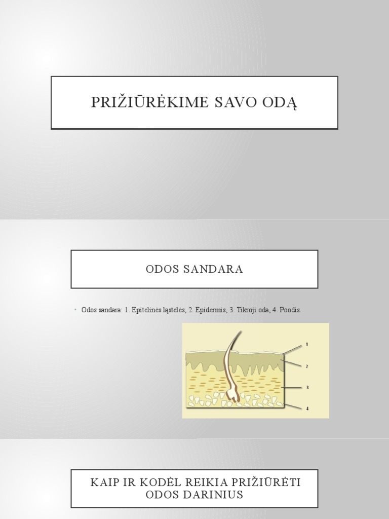 Prižiūrėkime Savo Odą | PDF