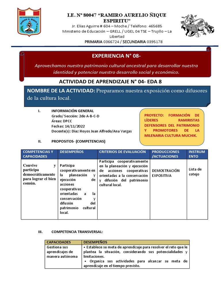 Actividad 4 Exp 8 DPCC | PDF