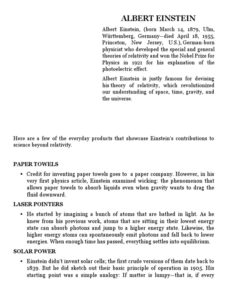 Albert Einstein | PDF