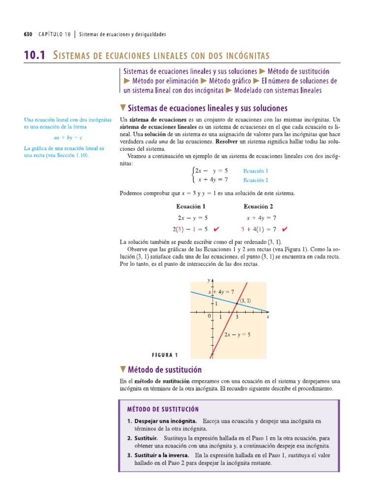 Sistemas de Ecuaciones Lineales - Libro | PDF
