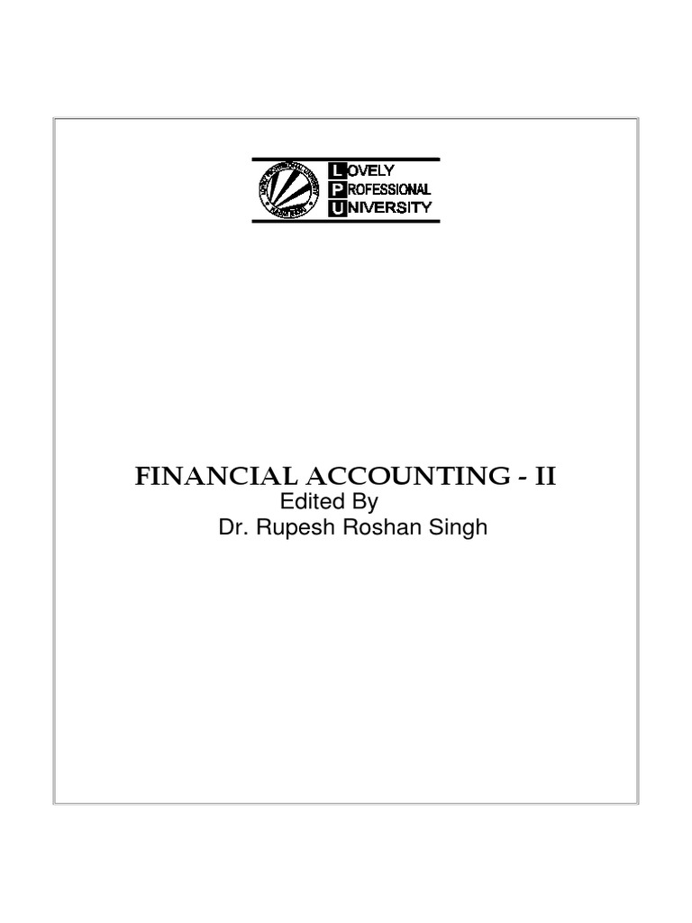 Financial Accounting II Syllabus Overview | PDF | Partnership | Debits ...