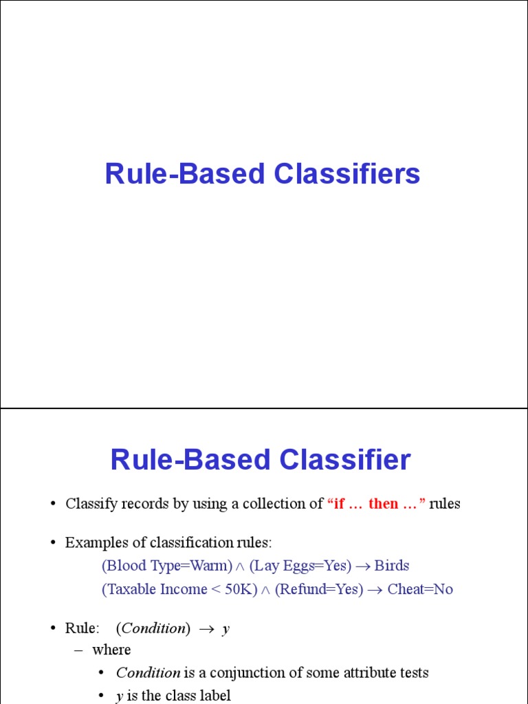 Lect12 Rule Based Classifier Pdf Accuracy And Precision Applied Mathematics 