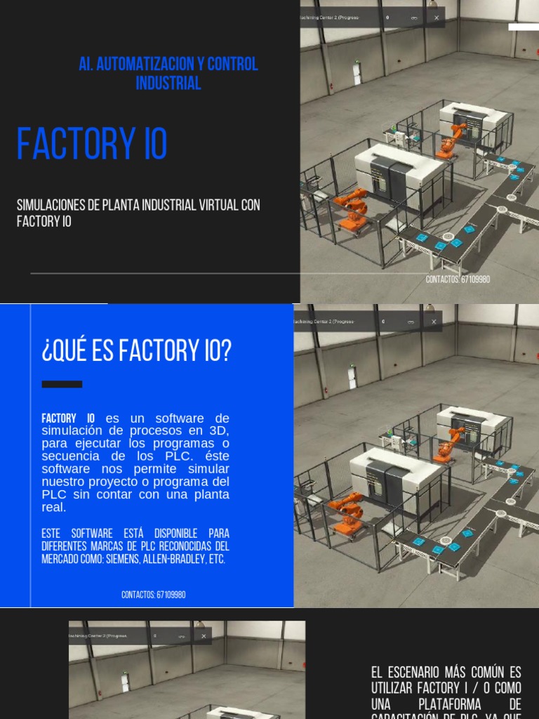 Simulación 3D de PLC con Factory IO | PDF | Automatización ...