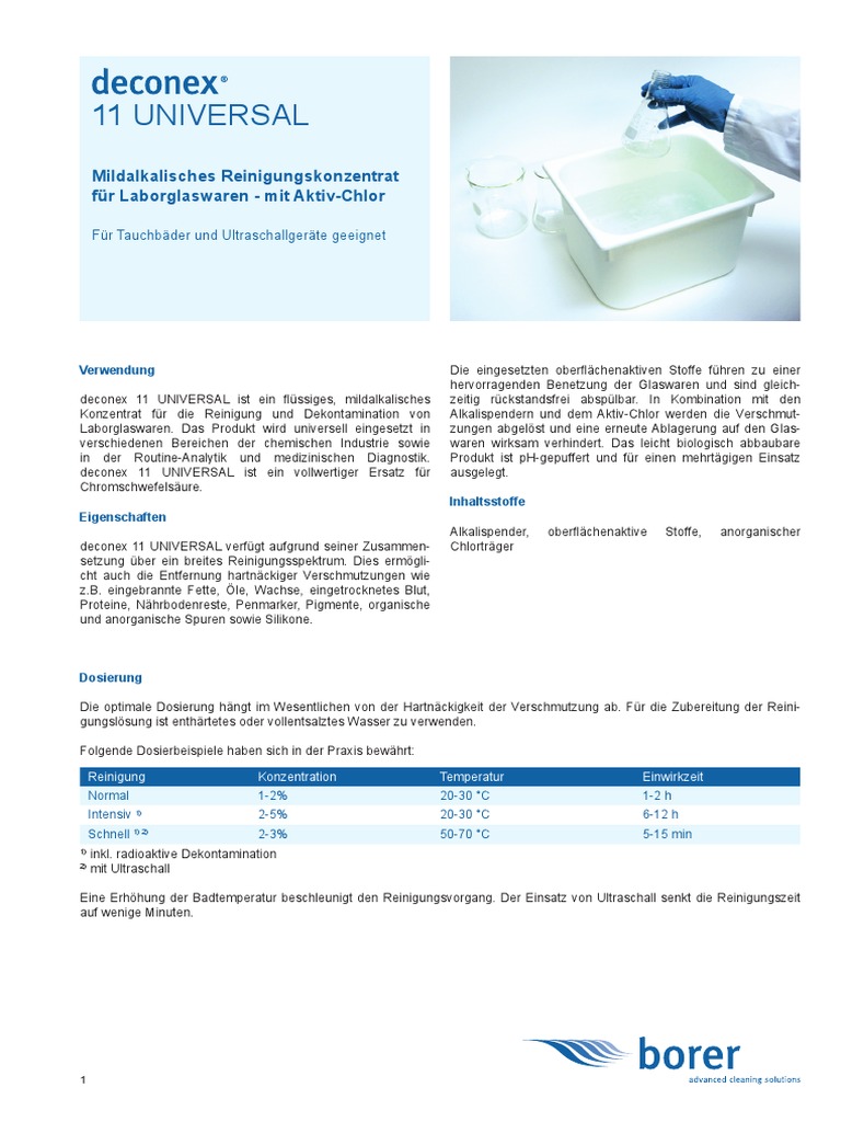Deconex 11 UNIVERSAL DE | PDF