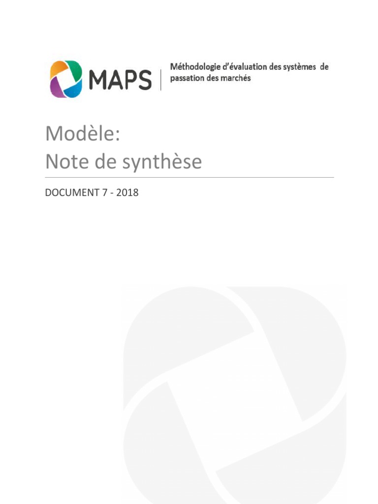 7 Modele Note de Synthese | PDF
