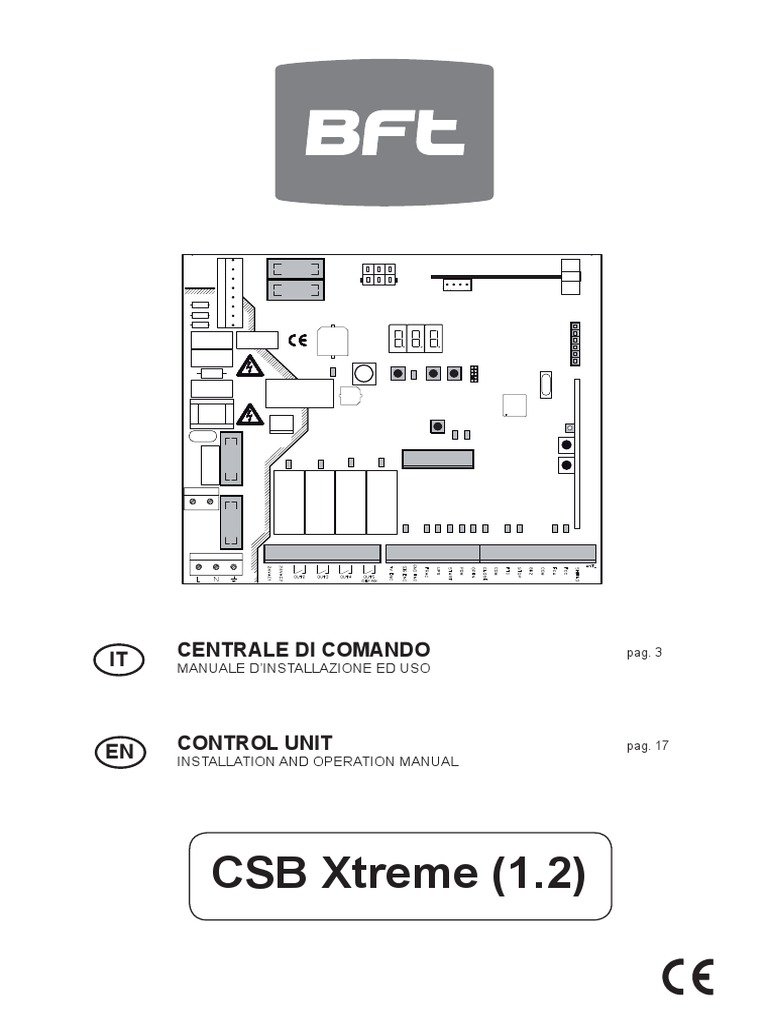 BFT CSB-Xtreme Control Maxima ULTRA | PDF