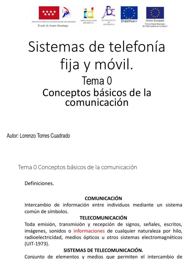 Tema0 Conceptos Básicos Comunicaciones | PDF | Comunicación | Telecomunicaciones
