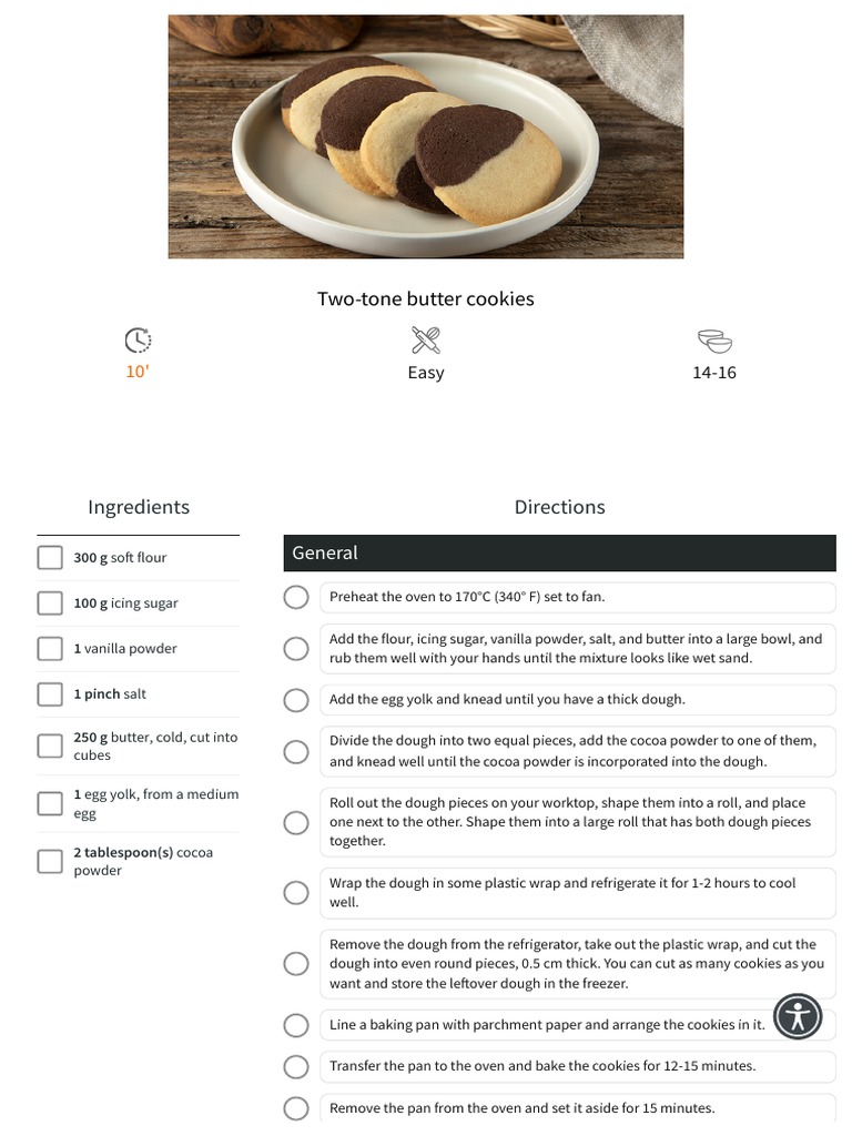 Two-Tone Butter Cookies - Akis Petretzikis | PDF | Cooking, Food & Wine ...